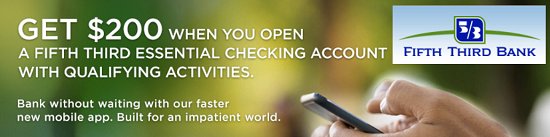 Expired Fifth Third Bank 200 Checking Bonus Danny The Deal Guru