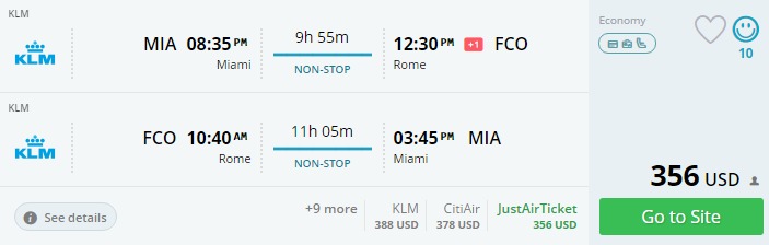 Miami-Rome $356 RT Non-Stop This Summer With SkyTeam - Danny the Deal Guru