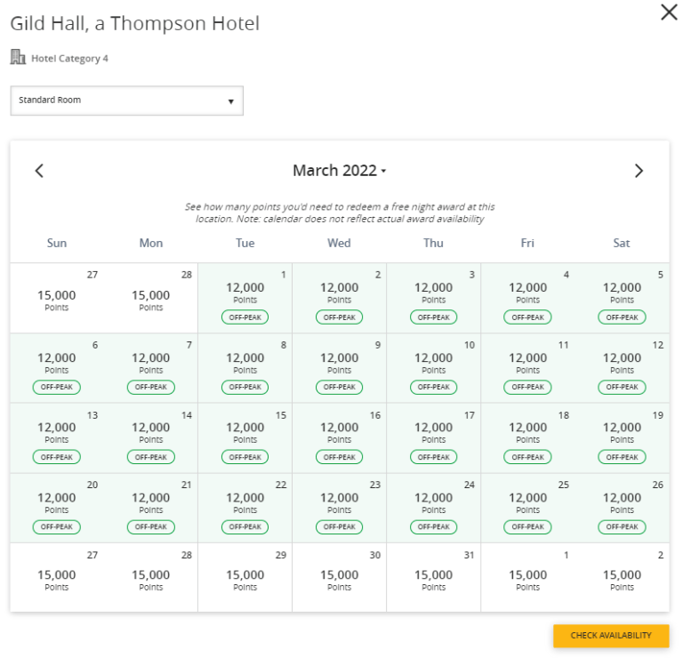 Hyatt Launches New Points Calendar with Peak/Off-Peak Pricing - Danny ...