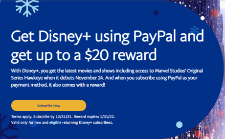 Pay for Disney+ with PayPal, Get $20 Rewards - Danny the Deal Guru