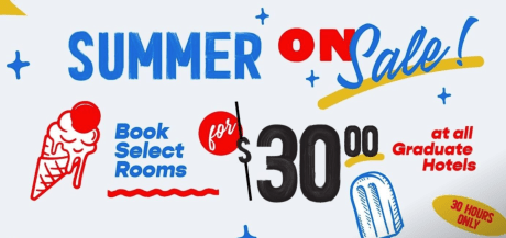 Graduate Hotels Sale, Book Select Rooms for $30 per Night