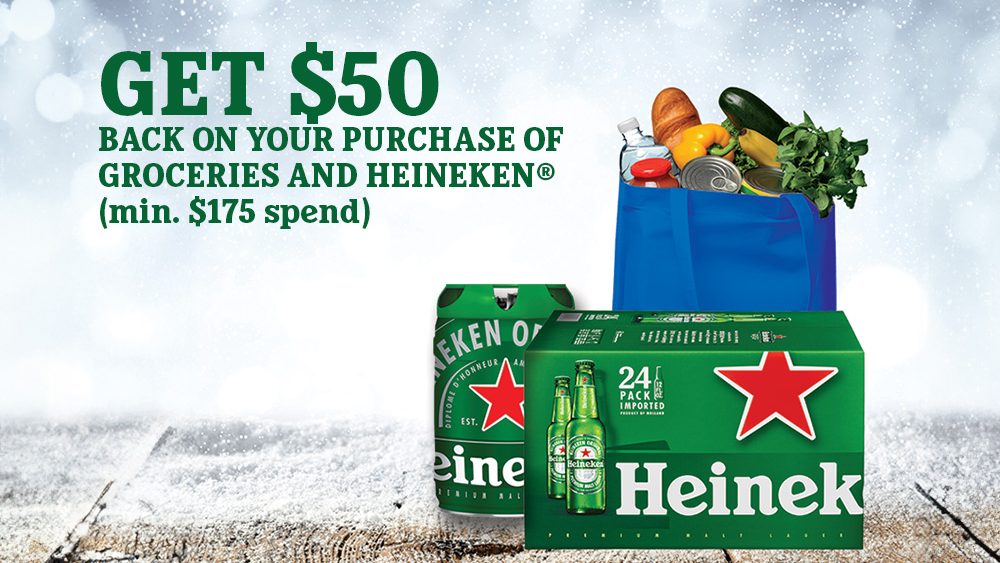 Free Heineken Beer (After $50 Rebate) with $175 Grocery Purchase ...