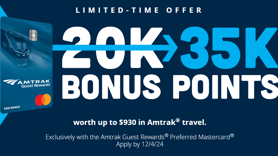 35K Bonus for Amtrak Guest Rewards Preferred Card - Danny the Deal Guru