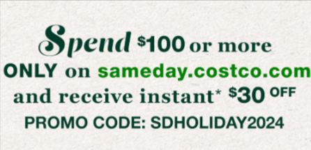 $30 Off $100 on Costco Same-Day Delivery - Danny the Deal Guru