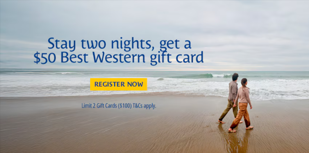 Best Western Promo, Stay 2 Nights and Get $50 Gift Card - Danny the ...