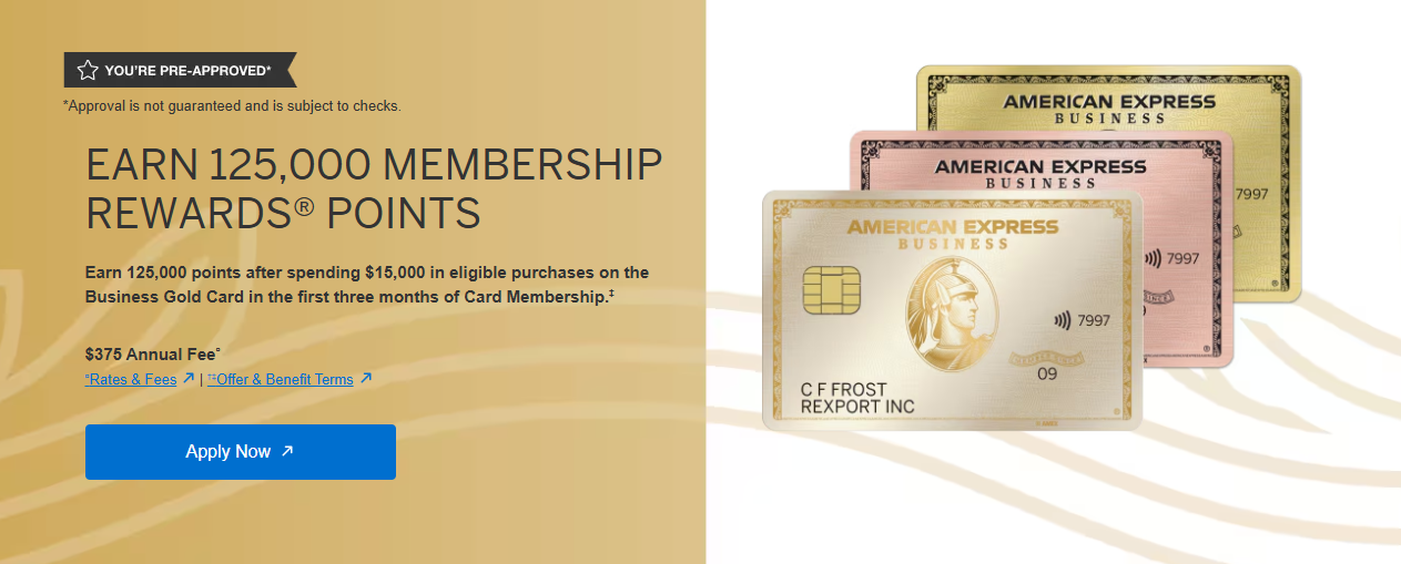 Amex Business Gold, New NLL Link with 125K Bonus - Danny the Deal Guru
