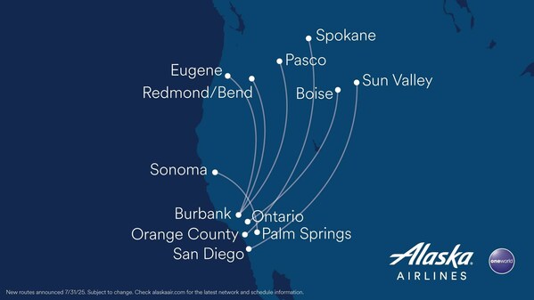 Alaska Airlines Adds 7 New Routes Connecting California and the Pacific ...