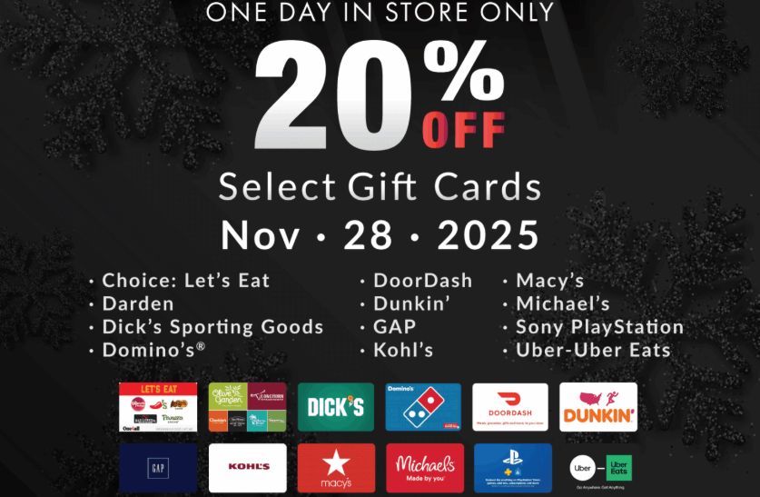 Market Basket: 20% Off Select Gift Cards on 11/28 - Danny the Deal Guru