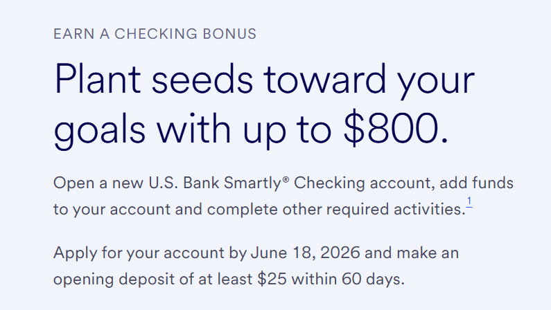 U.S. Bank Smartly Checking, Targeted $800 Bonus - Danny the Deal Guru